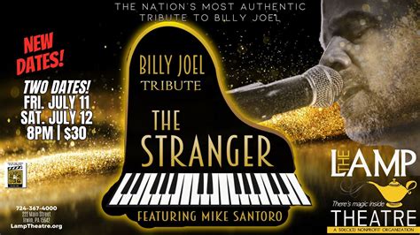 Billy Joel Tribute The Stranger Two Dates Irwin Pa