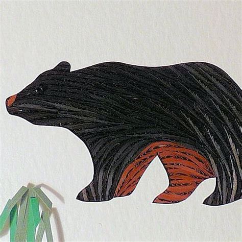 Quilled Black Bear Art