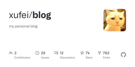 GitHub Xufei Blog My Personal Blog