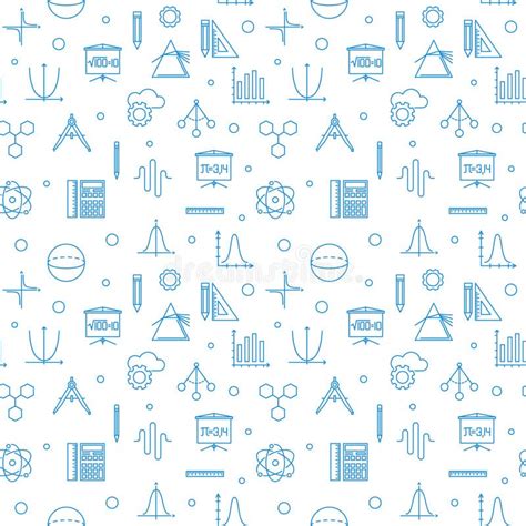 Science Technology Engineering Math Vector Seamless Pattern Stock