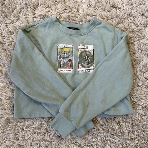 Love Sleeve Tarot Card Sweater Size Small Depop