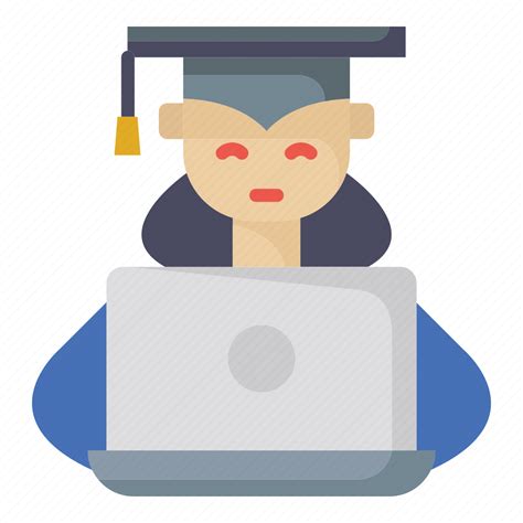 E Learning Education Woman Online Learning Graduation Laptop