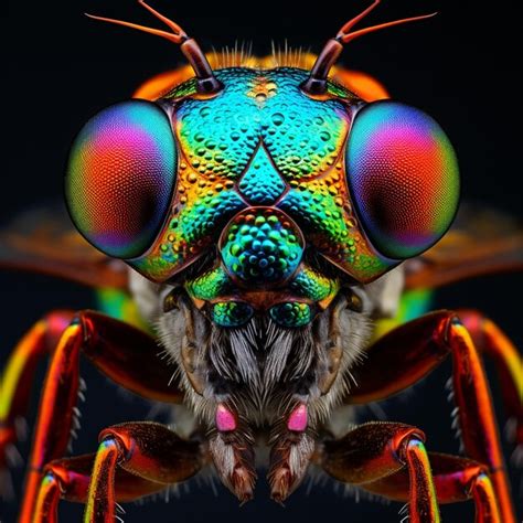 Premium Ai Image The Kaleidoscope Of Perception A Captivating Look Into Insect Vision