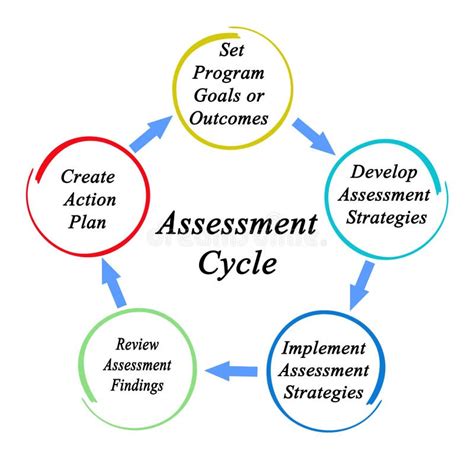 Components Of Assessment Cycle Stock Illustration Illustration Of