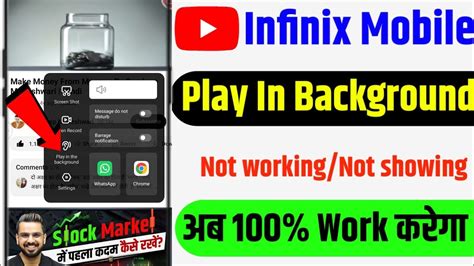 Infinix Play Youtube Videos In Background Not Working Infinix Mobile