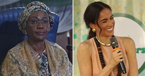 First Lady of Nigeria breaks silence on claims she slammed Meghan ...