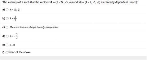 solved the value s of lambda such that the vectors v1 1
