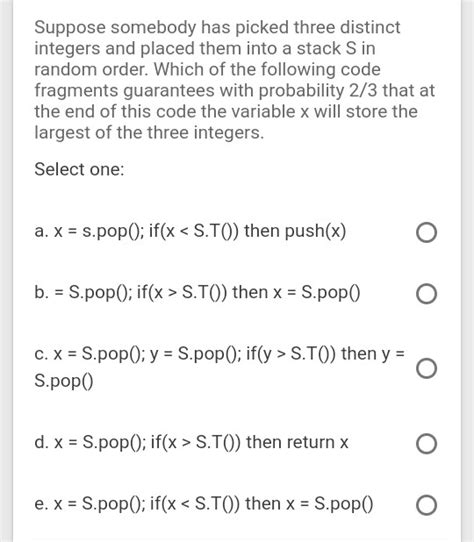 Solved Inserting An Item Onto A Stack When Stack Is Not