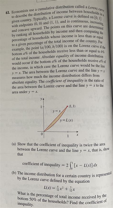 Solved Economists Use A Cumulative Distribution Called A