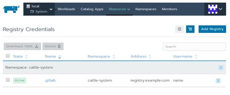 how to add private docker registry to rancher