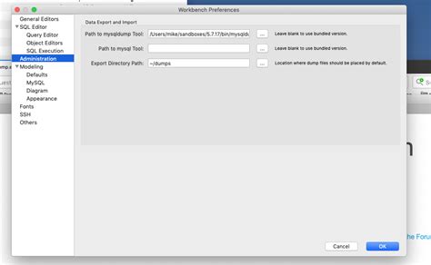 How To Update Mysqldump Exe In Mysql Workbench Stack Overflow