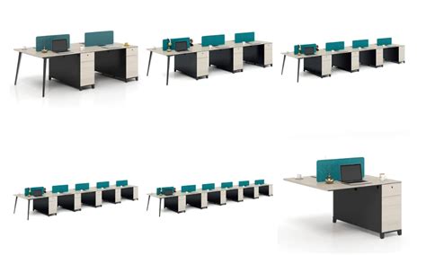 Modern Office Workstation Furniture Professional Workstation Office Table With 1 Staff Extension