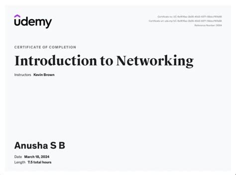 Anusha S B On Linkedin Udemy Course Networks Skct