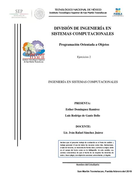 ejercicios 2 poo pdf constructor programación orientada a objetos