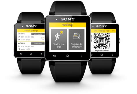 Vueling E Sony Presentano Smartwatch Carta Dimbarco Byinnovation