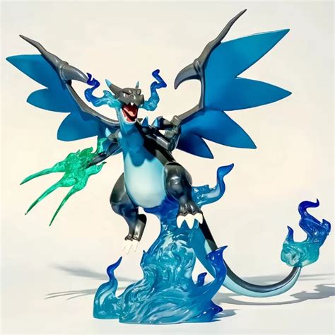 Anime Pokemon Mega Charizard X Figure Gk Dracaufeu Glurak Manga Statue