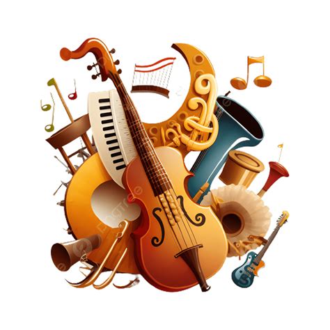 Guitar Music Note Musical Instrument Cartoon Illustration Guitar Note Musical Instrument Png
