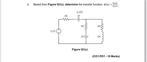 solved c based from figure q1 c determine the transfer
