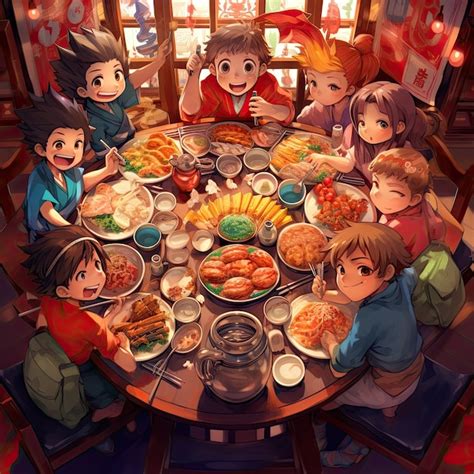 Vista De Personas Disfrutando De Una Comida Deliciosa En La Cena De