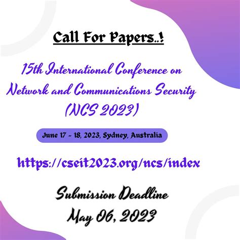 Steve Price On Linkedin Submit Your Research Papers 15th International Conference On Network