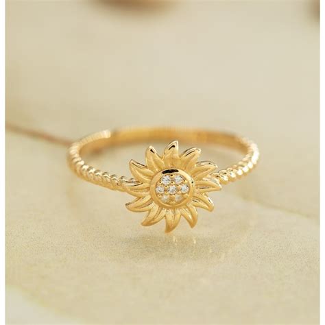 Sunflower Ring Etsy