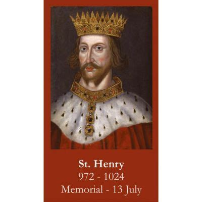 St Henry Prayer Card