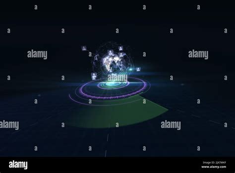 Digital Interface Of Volume Dial Interface Against Black Background Stock Photo Alamy