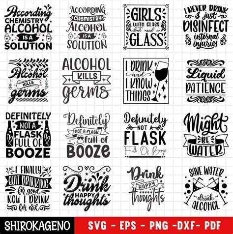 Flask Quotes Svg Bundle Funny Drinking Quotes Svg Alcohol Sayings Flask Svg Designs Whiskey