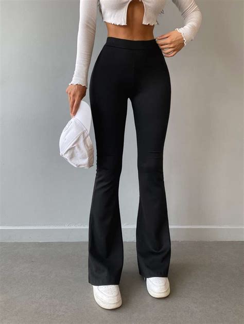 High Waist Flare Leg Pants Shein Eur