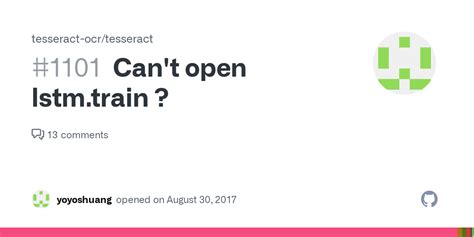 Cant Open Lstm Train · Issue 1101 · Tesseract Ocr Tesseract · Github