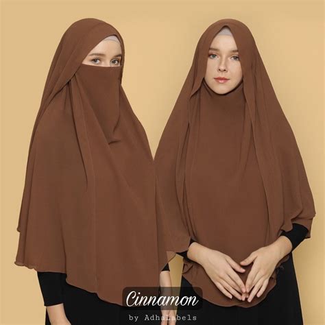 Instant Hijab Khimar Niqab Premium Chiffon Two In One Marwa” With