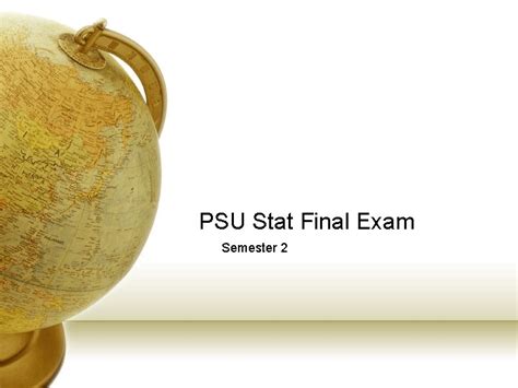 Psu Stat Final Exam Semester 2 Part 1