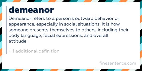Demeanor Definition Meaning And Examples In English
