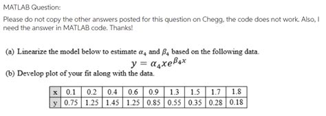 Solved Matlab Question Please Do Not Copy The Other Answers