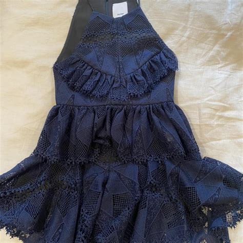 Acler Set Navy Blue Lace Layers Black Material In Depop