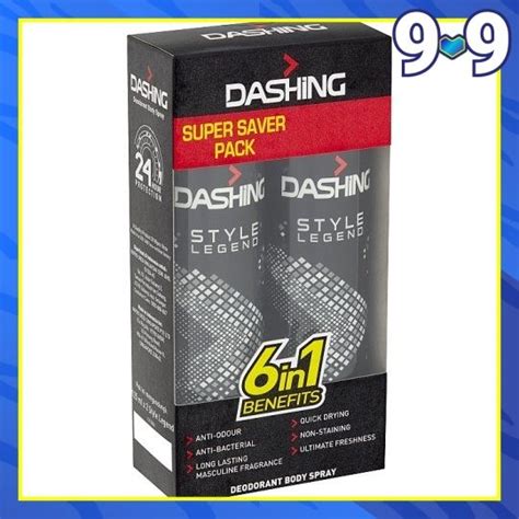 Cy Dashing Style Legend Deodorant Body Spray 24 Hour Protection 125 Ml X 2 Lazada