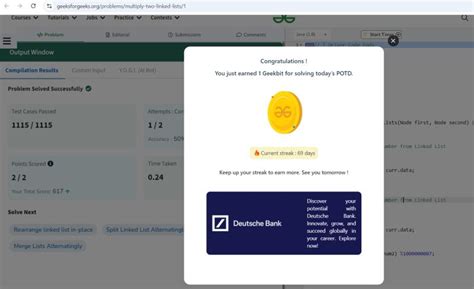 Parth Trivedi On Linkedin Geekstreak2024 Deutschebank Geeksforgeeks