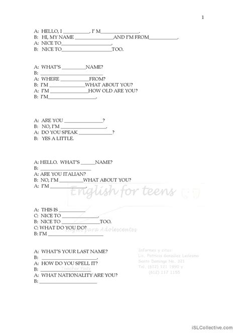 Conversation Exercises Warmer Fille English Esl Worksheets Pdf And Doc