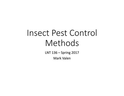 Insect Pest Control Methods Pdf