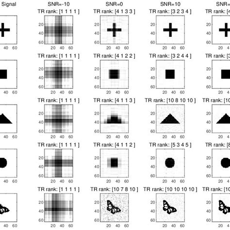 The Recovered Coefficient Images Under Varying Snr Levels Download Scientific Diagram