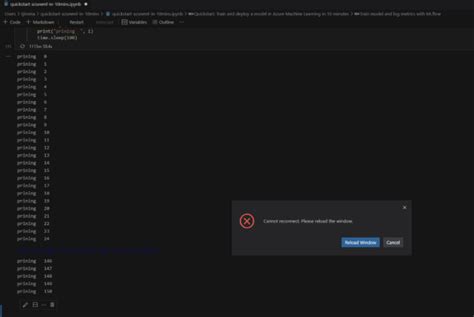 vs code notebook loses connection to running kernel over night · issue