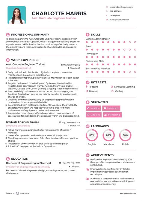 10 Graduate Engineer Trainee Resume Samples And Templates For 2025