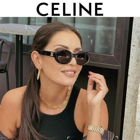 Celine Triomphe 01 Oval Sunglasses Womens Fashion Watches