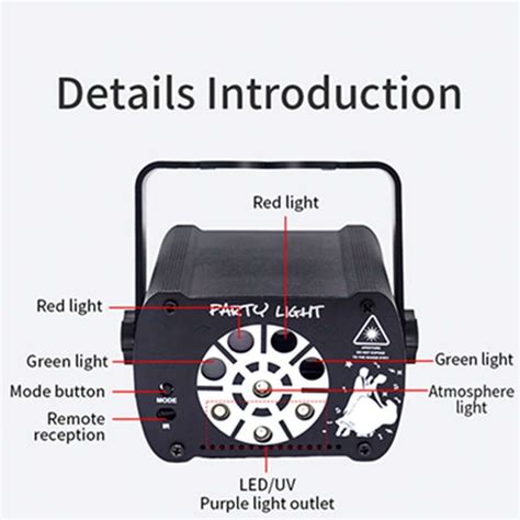 luz de festa disco com flash luz de palco led portátil com controle de