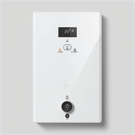 Vector Electric Gas Boiler Water Heater With Display Indicator Flat Hot Water Tank Boiling
