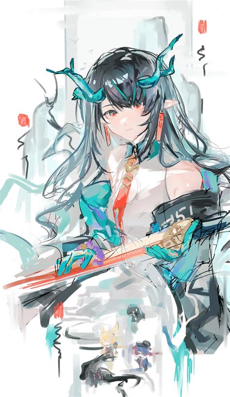 Dusk Kroos Mr Nothing And Bitey Arknights Drawn By Yaozhuanadv