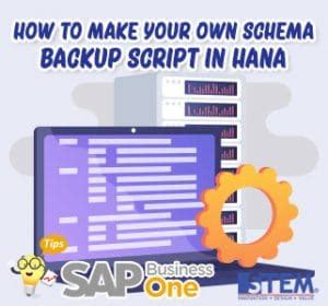 HANA Schema Backup Script One Step Automation