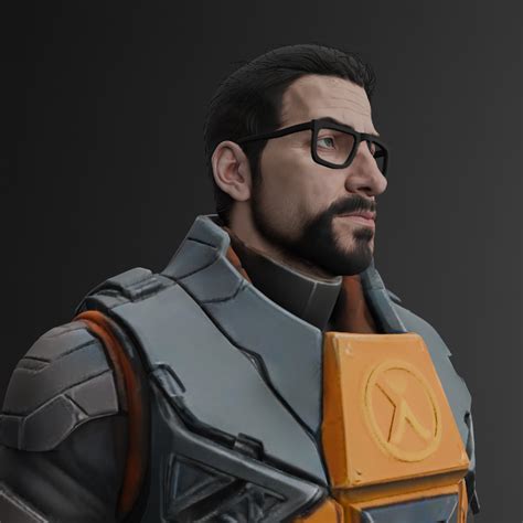 👾 Half Life Gordon Freeman High Face Detail・ Stl File For 3d Printing・cults
