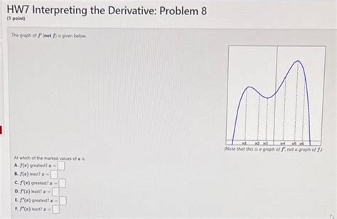 solved hw7 interpreting the derivative problem 8 1 point