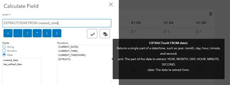 solved how to create a year selector from a date field in esri
